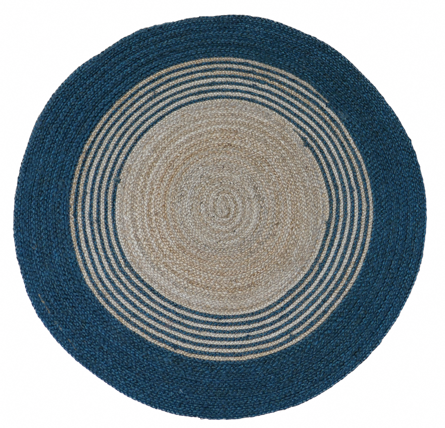 200Cm Urduja Atlantic Blue Circle Rug – Simply Wholesale