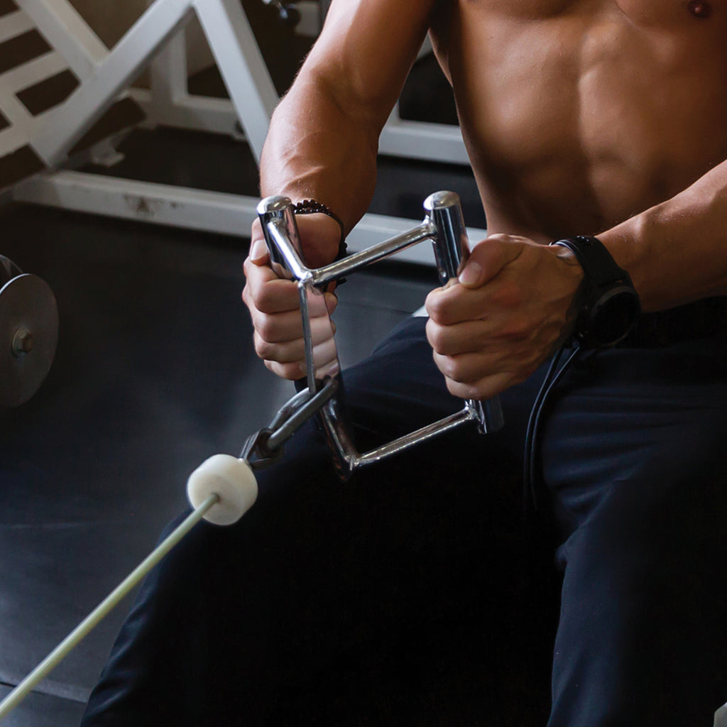 Close Grip Seated Row Handle and Triangle Cable Attachment Bar for Gym ...