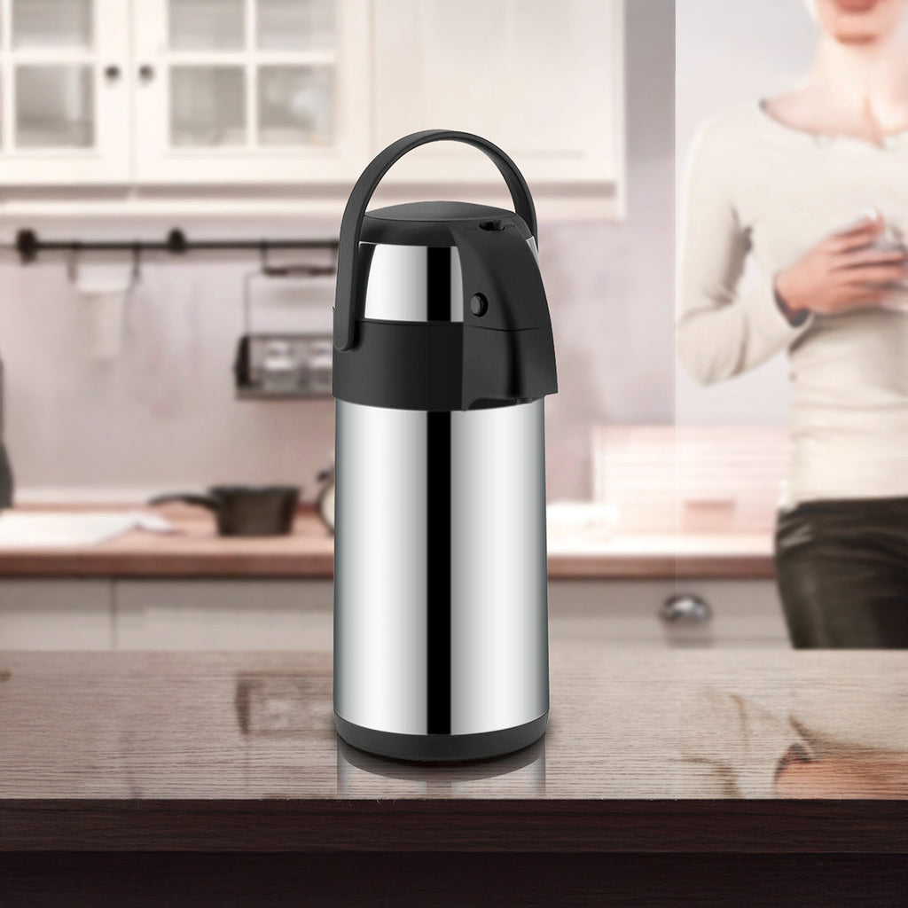 Air Pot for Tea Coffee 5L Pump Action Insulated Airpot Flask Drink Dis ...