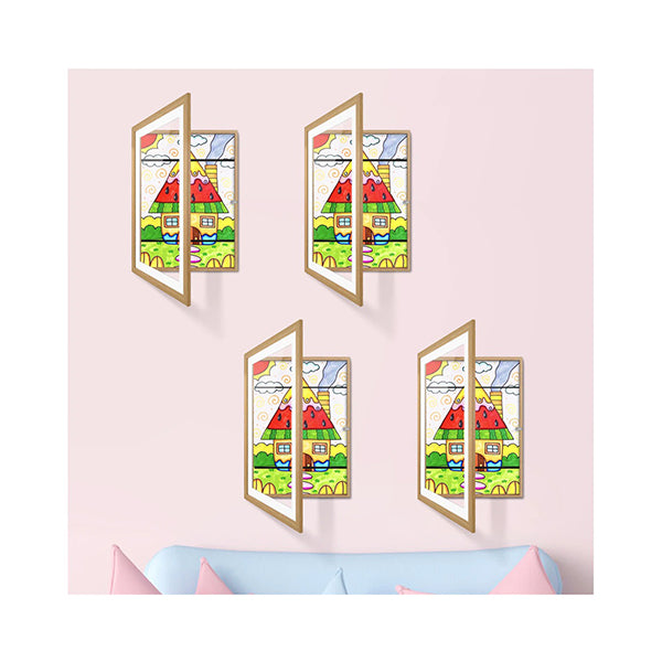 A3 Paper Storage Hanging Wooden Photo Frame Artwork Display – Simply ...