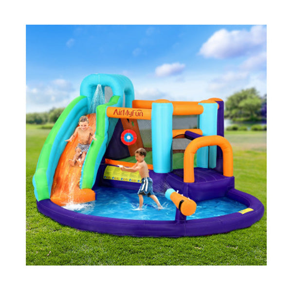 Airmyfun Inflatable Water Slide Kids Jumping Castle Splash Toy Outdoor ...