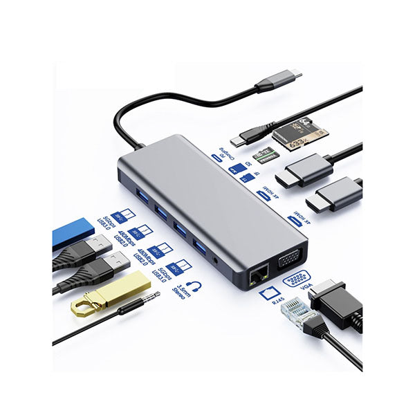 Astrotek Usb C Dock 12 In 1 Multiport Hub – Simply Wholesale