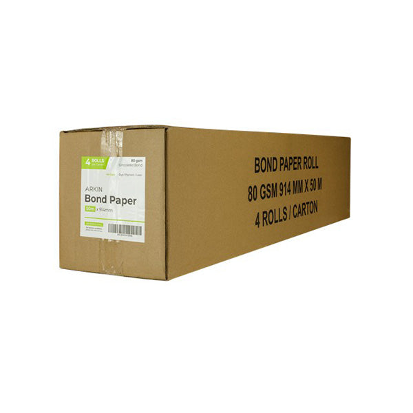 Arkin Bond Paper 80 Gsm 914Mm X 50M 4 Rolls – Simply Wholesale