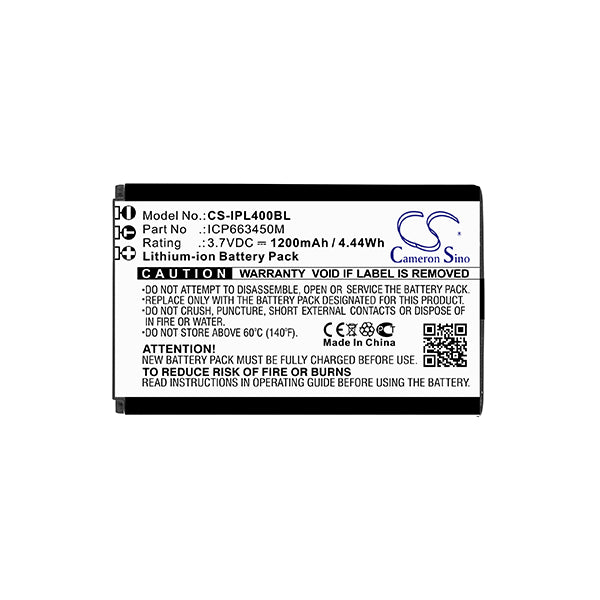 Cameron Sino Cs Ipl400Bl 1200Mah Battery For Infinite Peripherals ...