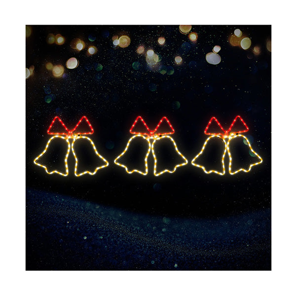 Christmas Light 3Pcs Jingle Bell Set Led Motif Lights – Simply Wholesale