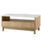 Coffee Table Drawer Shelf Marble Effect Wood&White – Simply Wholesale