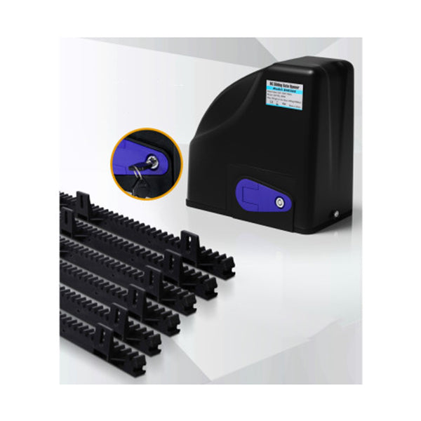 Lockmaster Automatic Sliding Gate Opener Kit 40W Full Solar Electric 6 ...
