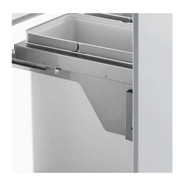 Optum 56L Twin Slide Out Waste Bin With Soft Close 600Mm Side Mounted ...