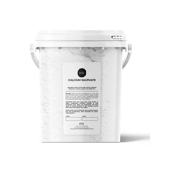 1Kg Calcium Sulphate Gypsum Powder Bucket Food Grade Hydrous Sulfate ...
