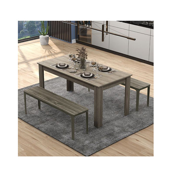 160 Cm Modern Dining Table With Sturdy L Shaped Legs – Simply Wholesale
