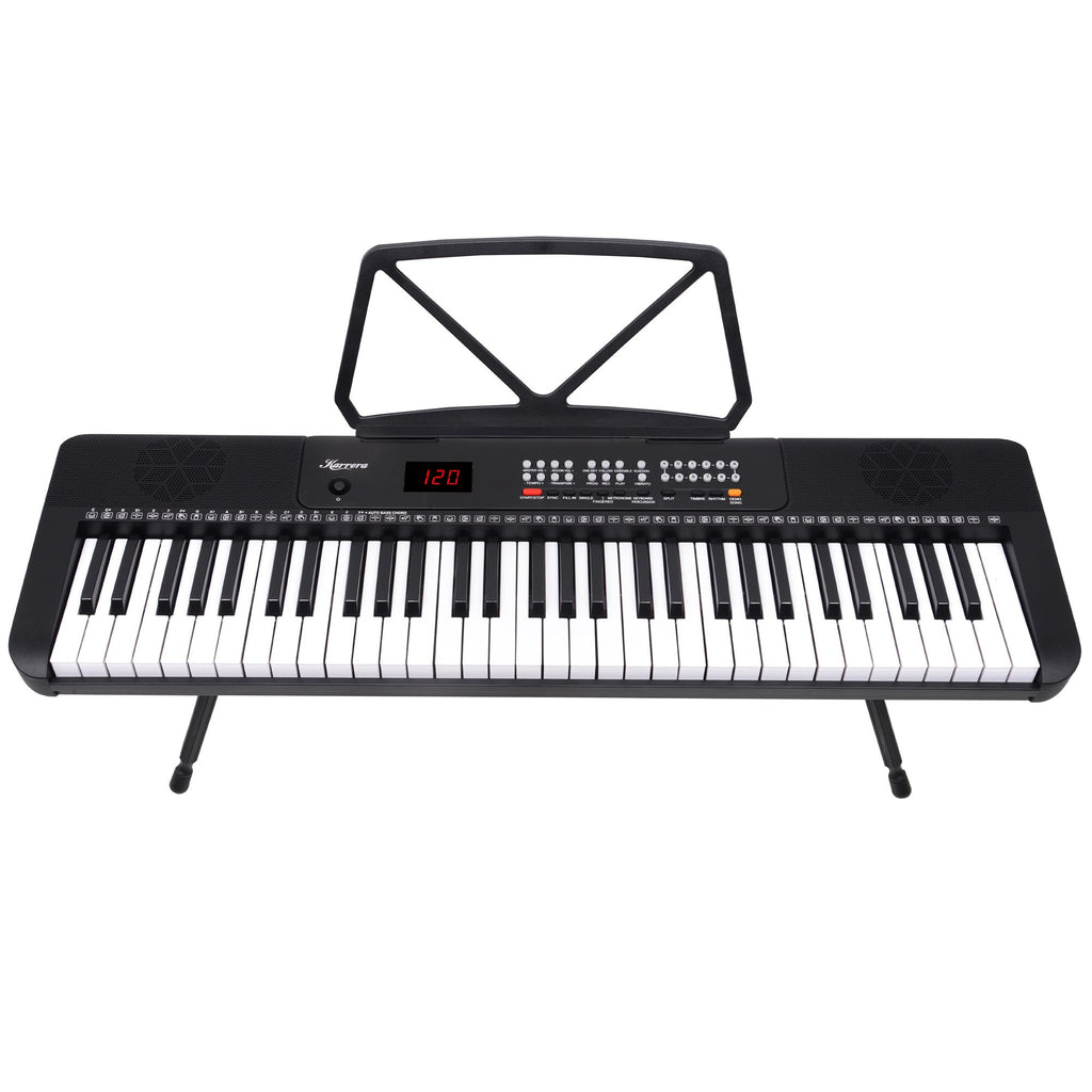 Karrera 61-Key Electronic Piano Keyboard with LED and Folding Stand in ...