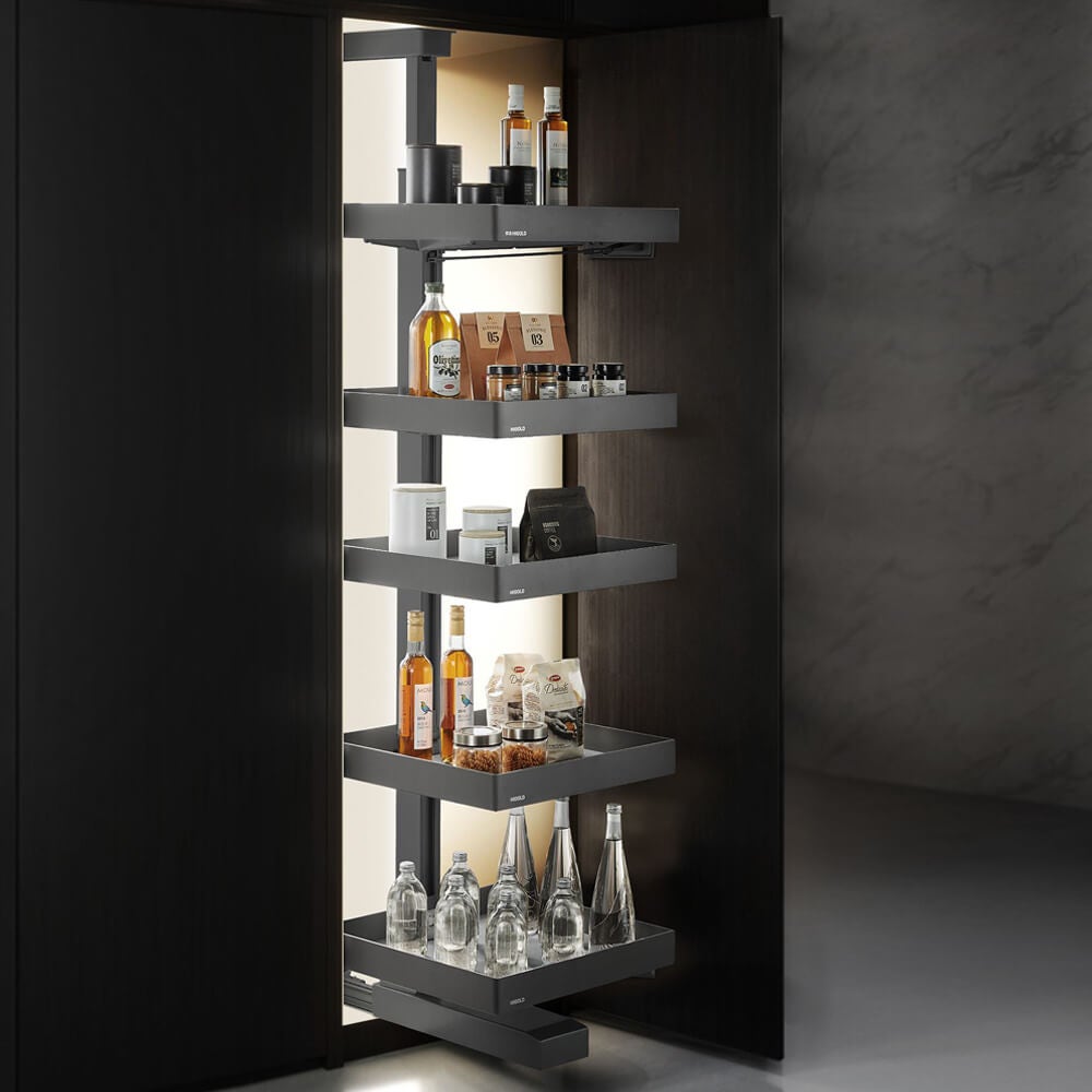 Shearer PRO Space Pull Out Tower Pantry Unit with Soft Close 600mm Cab ...