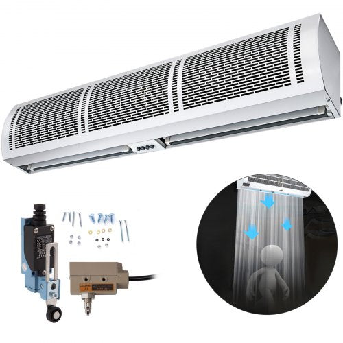 Air Curtain, 1.2m Electric Wind Curtain with Limit Switch, Max. 2204 C ...