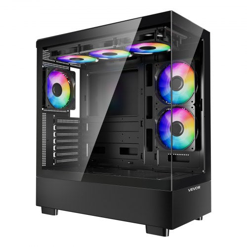 Mid-Tower ATX PC Gaming Case Computer Case with 6 x 120 mm PWM ARGB Fa ...