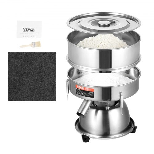 Electric Vibrating Sieve Machine with 10+60 Mesh Automatic Sifter Shak ...