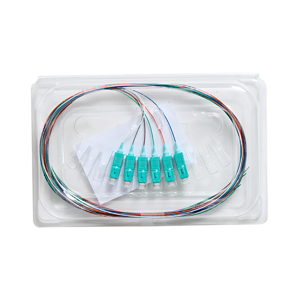 Fibre Pigtail Sc Om4 Multimode 2M 6 Pack Rainbow Aqua Connector ...