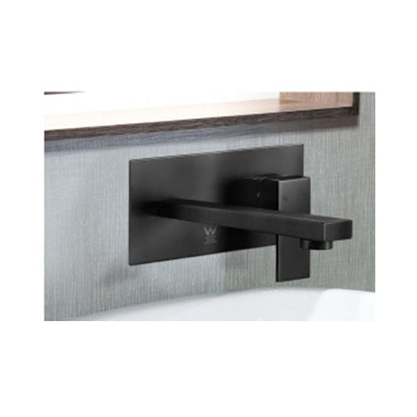 Black Bathroom Tap Wall Square Basin Mixer Vanity Brass Faucet – Simply ...