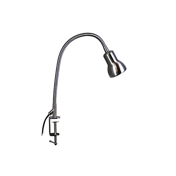 Brushed Chrome Adjustable Gooseneck Clamp Lamp – Simply Wholesale