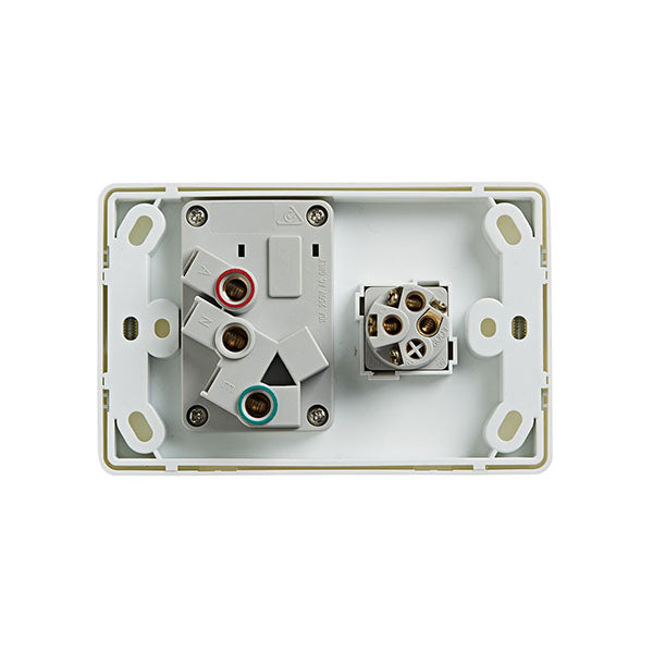 Classic Single Power Point With 16Ax Extra Switch Horizontal Pack ...