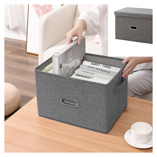 Grey Extra Large Foldable Canvas Storage Box – Simply Wholesale