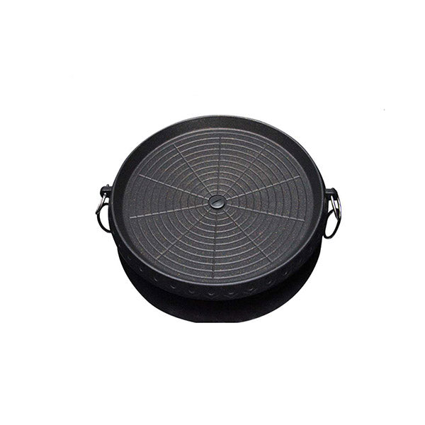 Portable Korean Bbq Stone Grill Plate Non Stick Coated Round – Simply ...