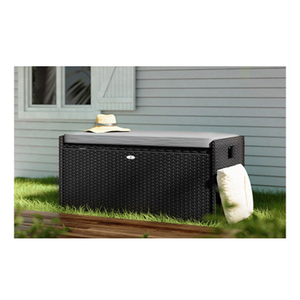 Outdoor Storage Bench Box Garden Sheds Wicker Cushion Patio Chair ...