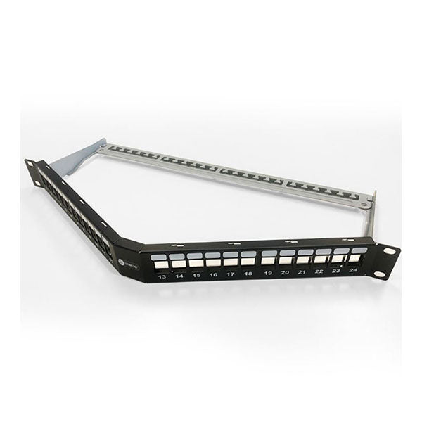 Serveredge 24 Port Angled V Style Shielded Unloaded Patch Panel Frame ...