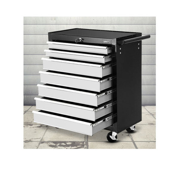 Tool Chest And Trolley Box Cabinet 7 Drawers Cart Garage Storage ...