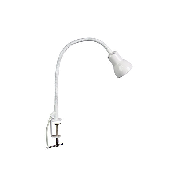 White Adjustable Gooseneck Clamp Lamp – Simply Wholesale