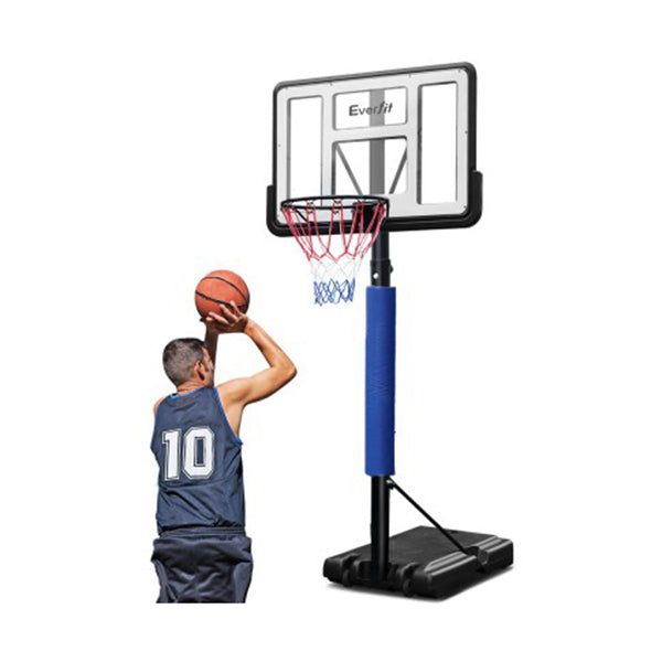 3M Basketball Hoop Stand System Ring Portable Height Adjustable Blue ...
